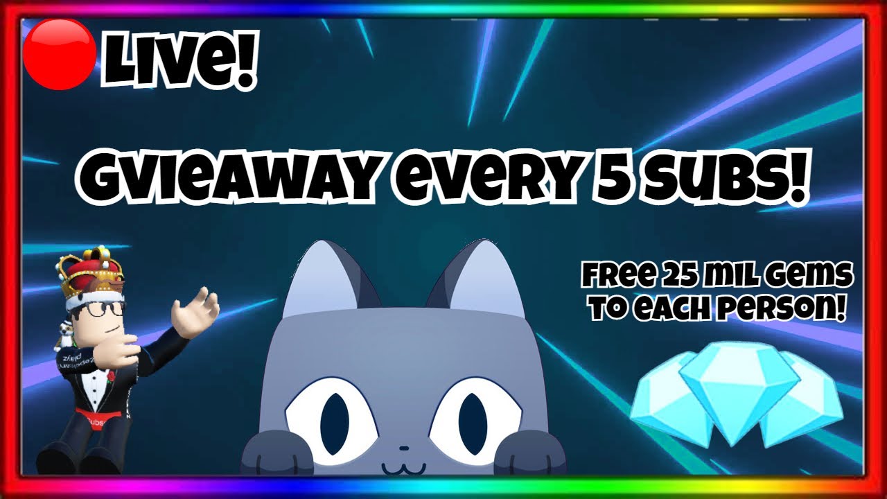 🔴 Pet sim x live giveaway every 5 subs 🔴 - YouTube