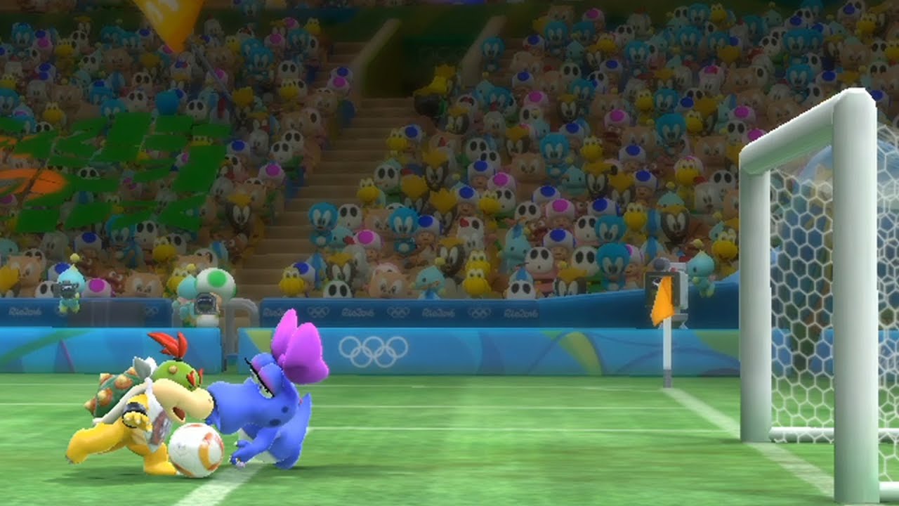 Mario and Sonic at The Rio 2016 Olympic Games #Football -Yoshi vs Mario ...