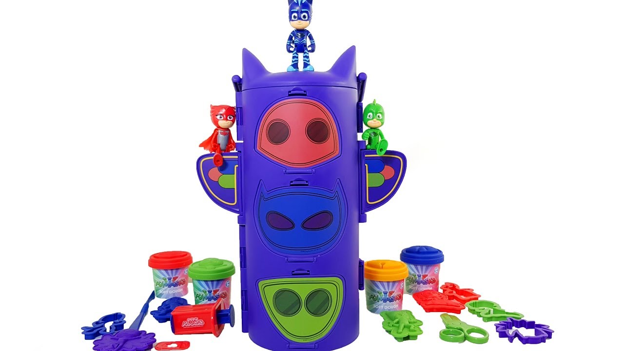 Test your clay skills! NEW PJ Masks Headquarters Dough set! How to play ...