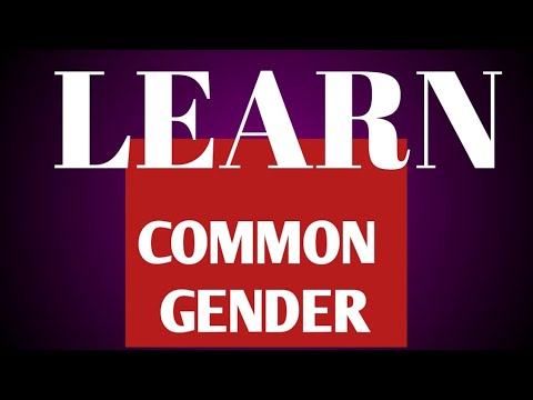 What is common gender||example of common gender||kids grammer||LOCKDOWN ...