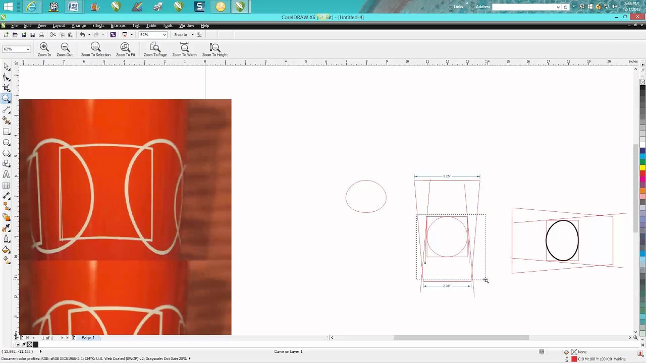 Corel Draw Tips & Tricks Engraving on a tapered glass 2 - YouTube