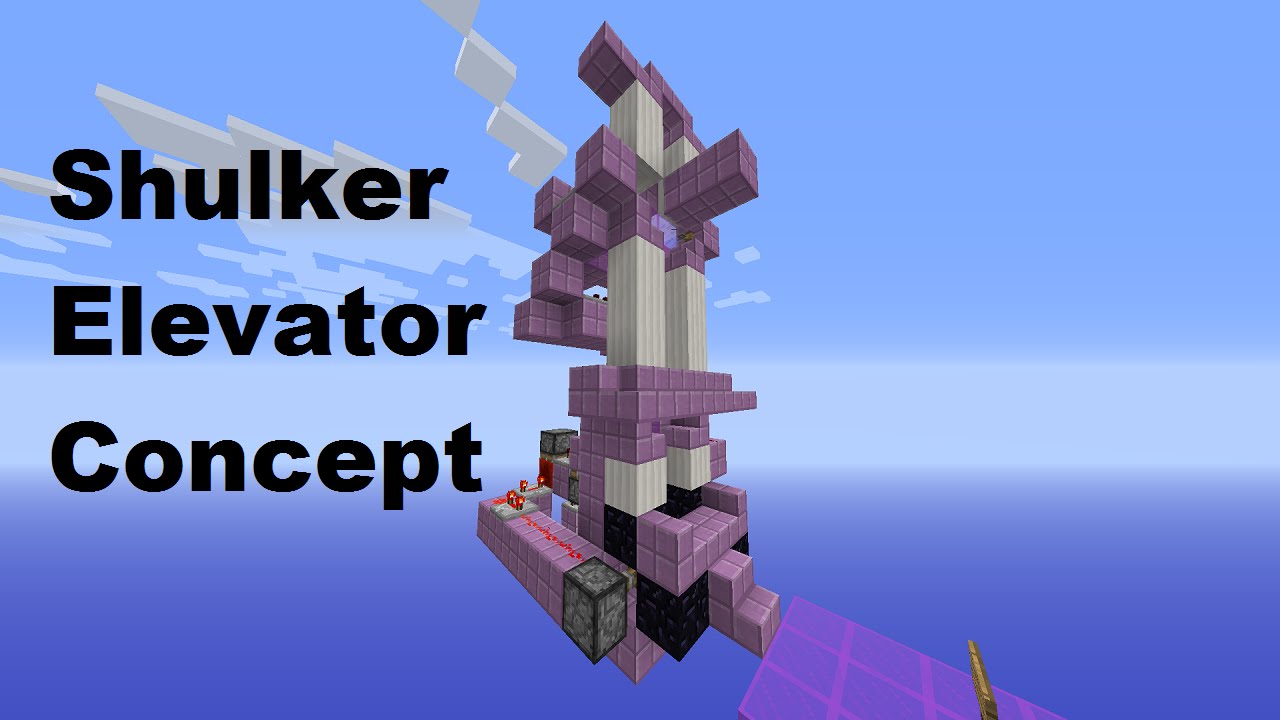 Shulker Elevator Concept - Minecraft 1.9 Snapshots - - YouTube