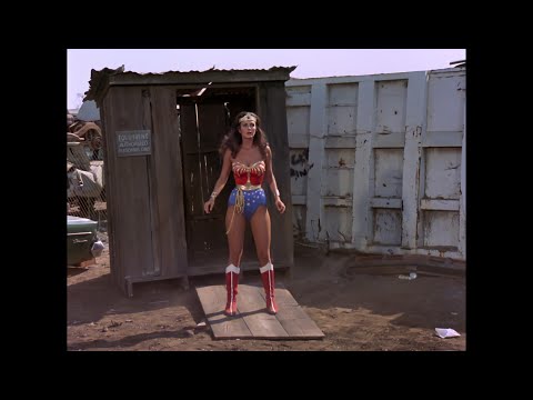 Diana Prince escapes a shack by spinning into Wonder Woman in My Teenage Idol is Missing in 4K