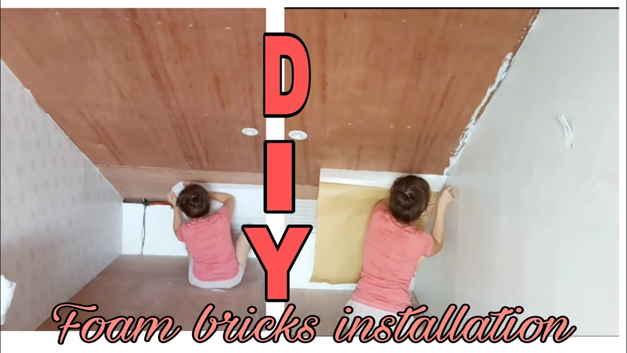PAANO AKO MAGINSTALL NG 3D FOAM BRICK ADHESIVE WALLPAPER PART2/PEEL ...