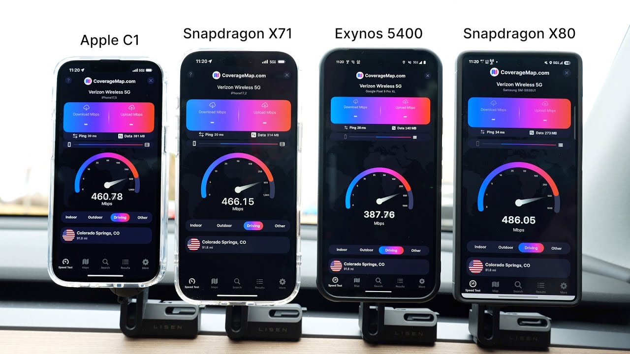 Apple C1 Cellular Test! (C1 vs. X71 vs. X80 vs. Exynos 5400) - YouTube