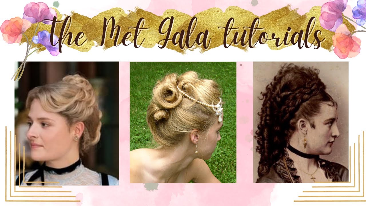 Gilded Age Hairstyle tutorials - YouTube