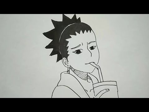 How To Draw Shikadai Nara , Cara Menggambar Shikadai Nara Waktu Normal ...