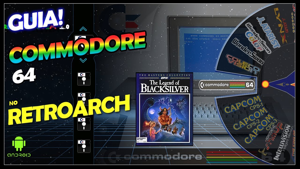 Aprenda a jogar o Commodore 64 no Retroarch android - YouTube