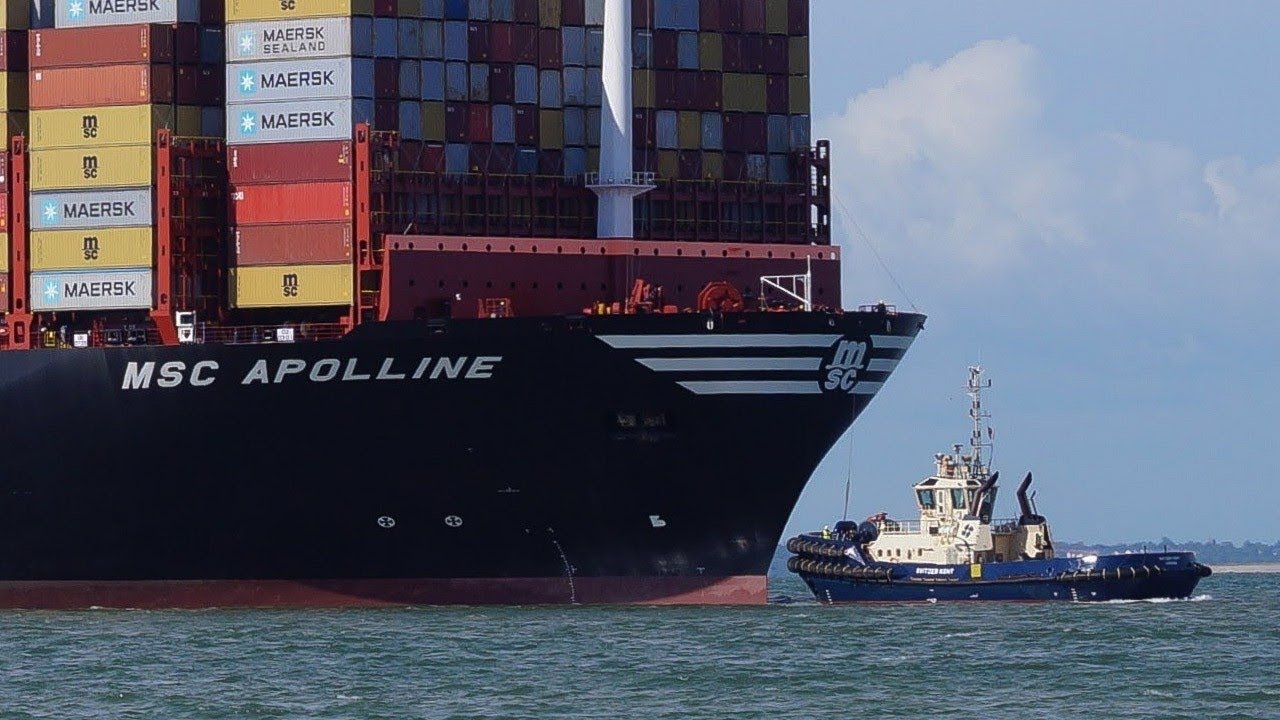 Containership MSC APOLLINE - maiden voyage arrival at the Port of ...