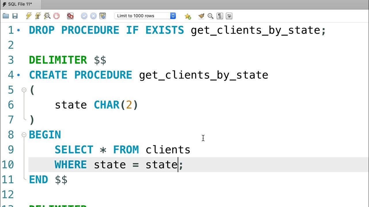 SQL #69 - Parameters [By Mosh Hamedani] - YouTube