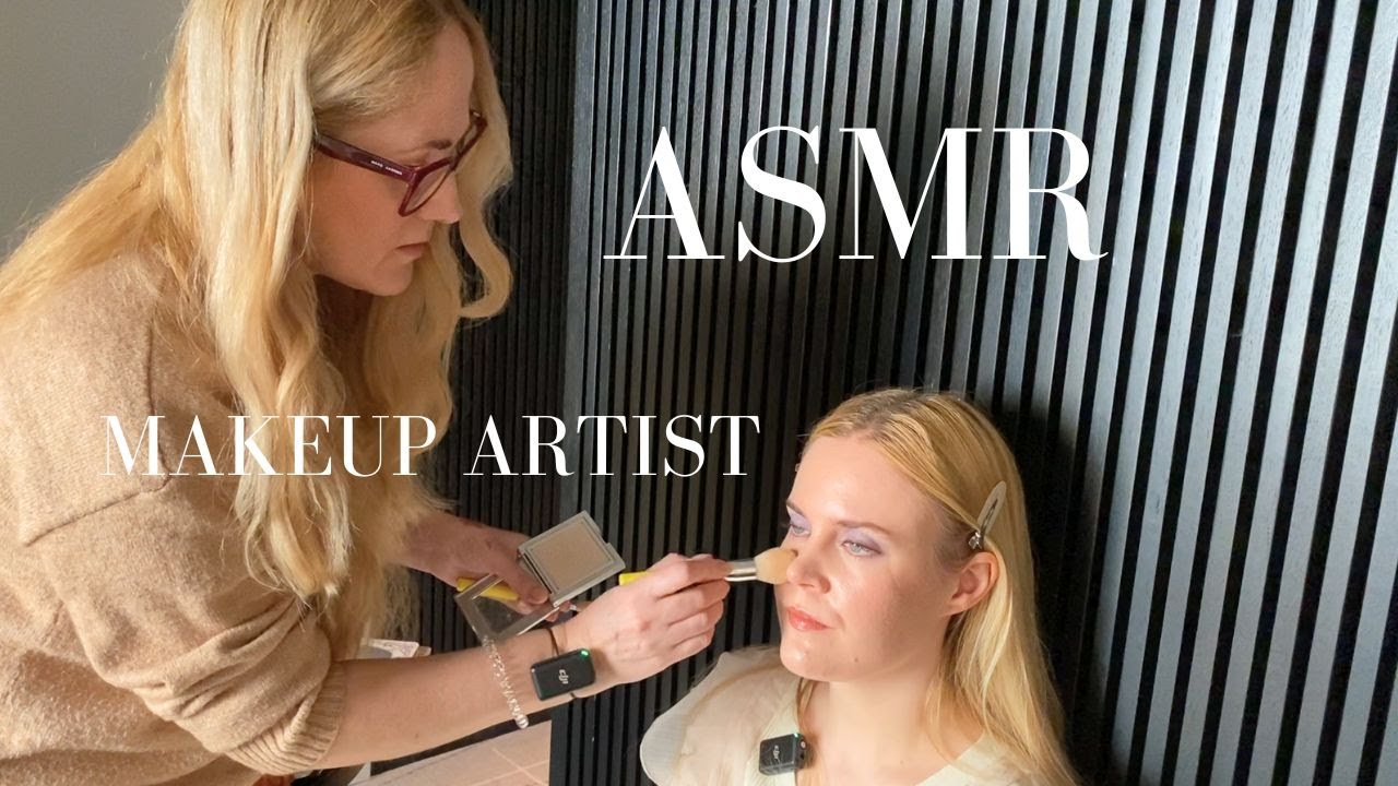 ASMR Makeup Artist | Lilac Pastel Spring glowy makeup🌸 (Rummage Sounds ...