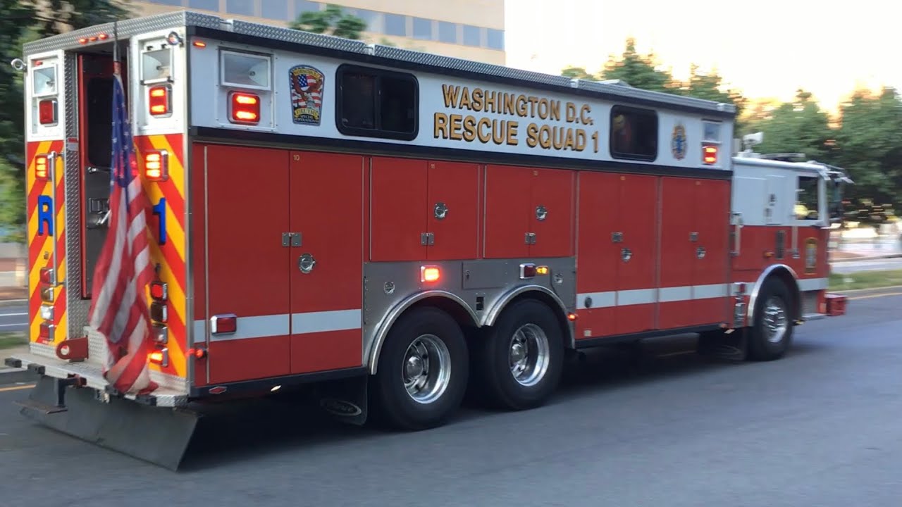 DCFD Rescue 1 and Ambulances Responding - YouTube