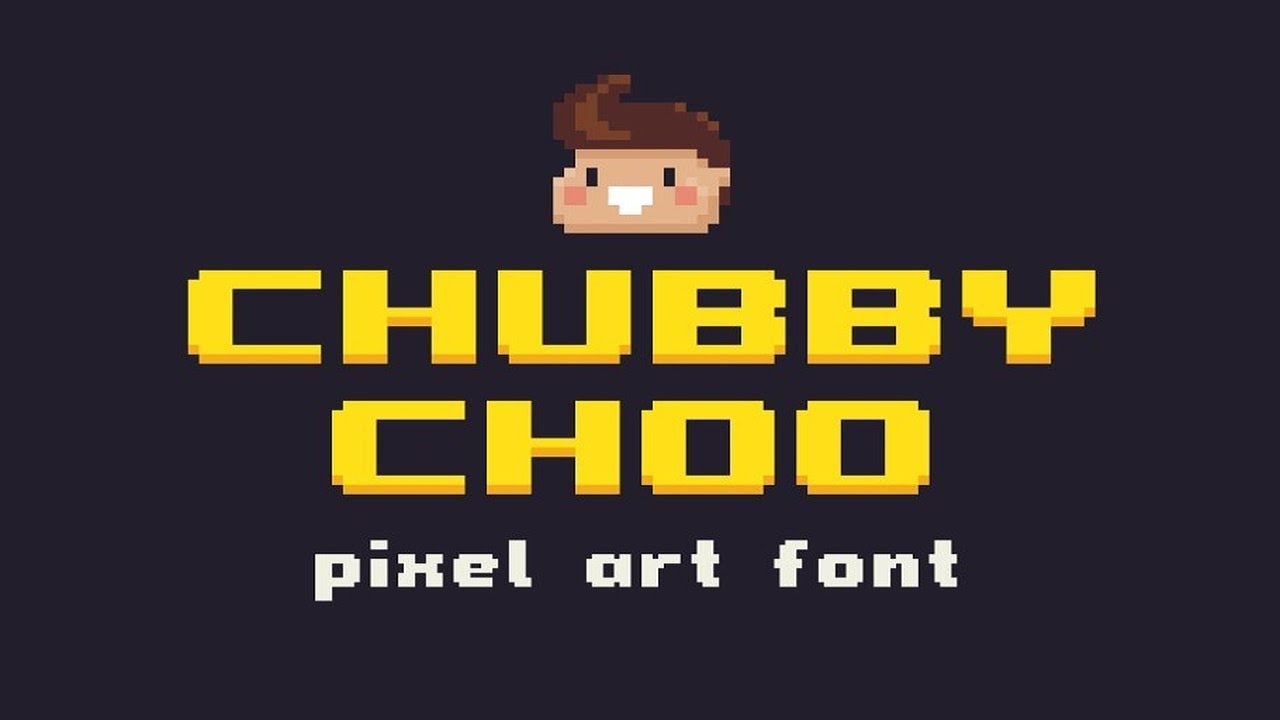 Chubby Choo Pixel Art Font Font Free Download - YouTube