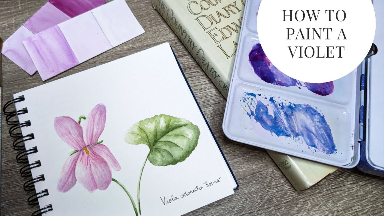 How to Paint a Watercolor Violet - YouTube