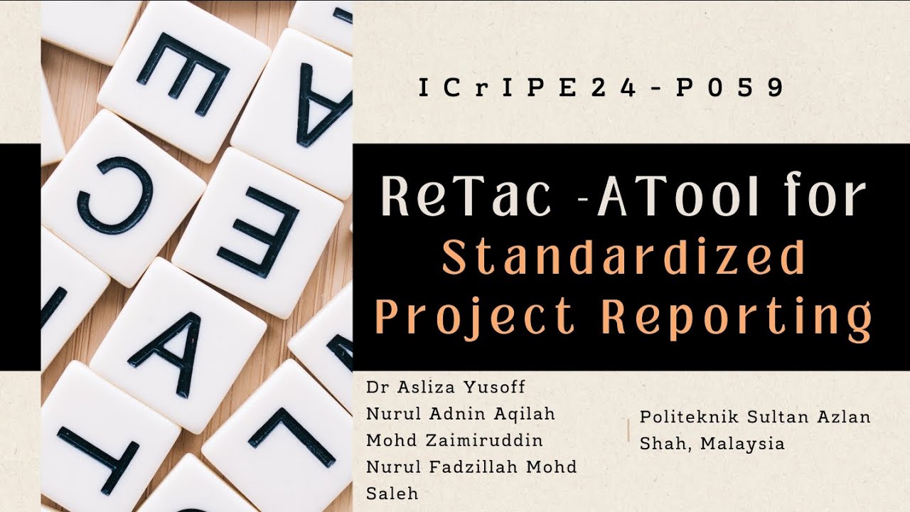 ICrPE24 - P059 ReTac: A Tool for Standardized Project Reporting - YouTube
