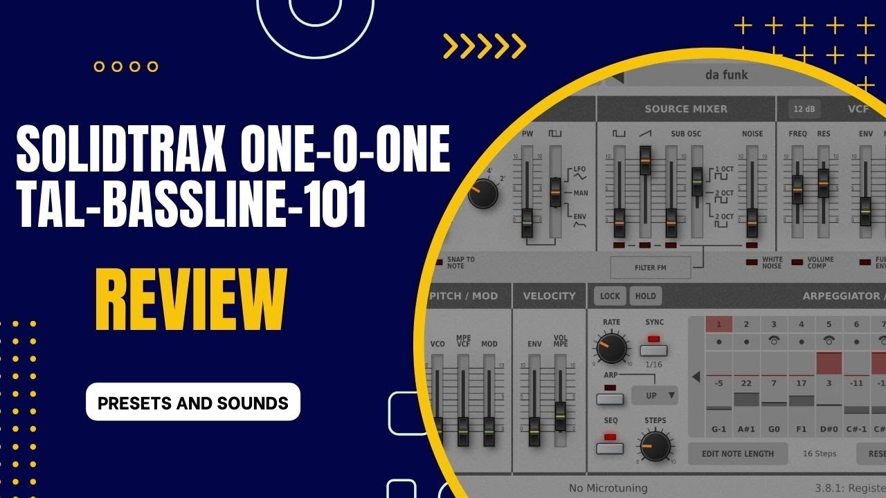 TAL BassLine 101 and One-O-One soundset by Solidtrax (REVIEW) - YouTube
