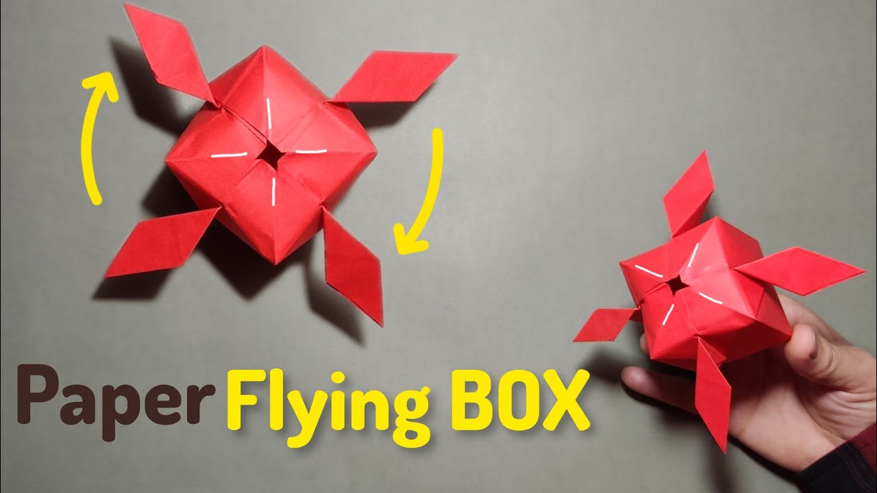 How to Make a Paper Flying Box Without Glue. Very Quick and Easy # ...