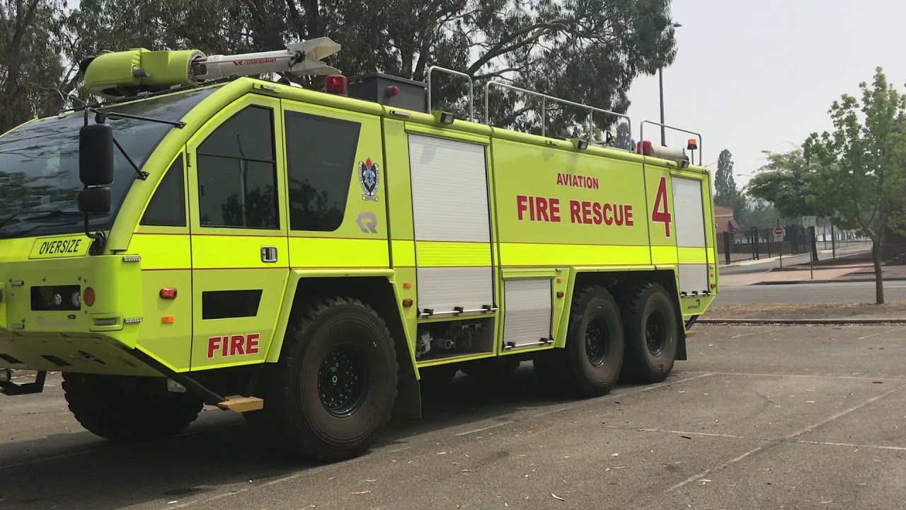 Aviation fire and ACT fire and rescue pumper 8 - YouTube