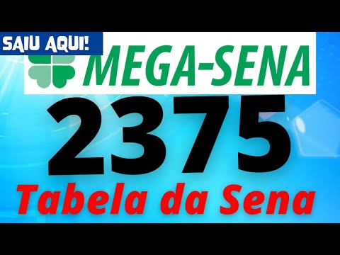 Mega sena 2375 Tabela da Sena