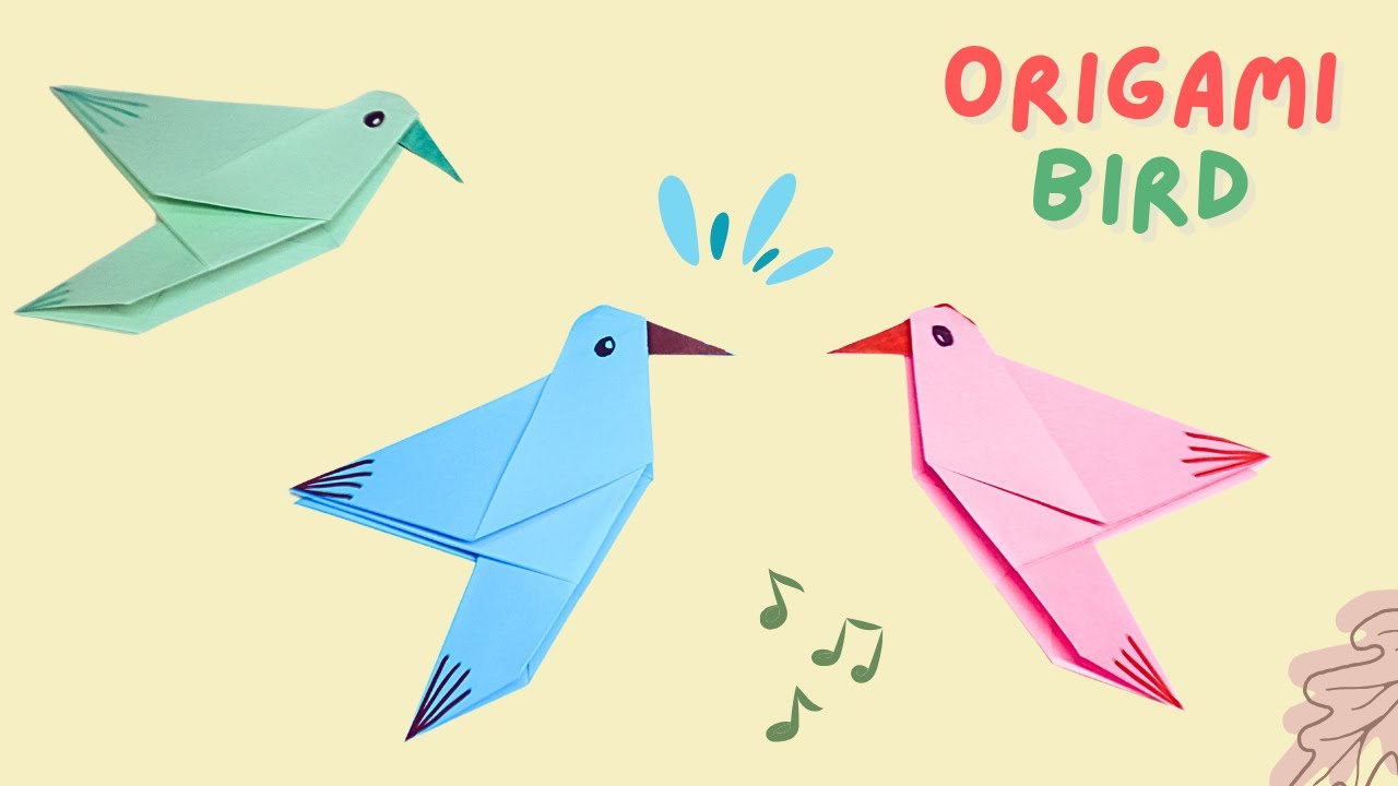 Origami Bird Tutorial 🐦 | Easy & Cute Paper Craft - YouTube