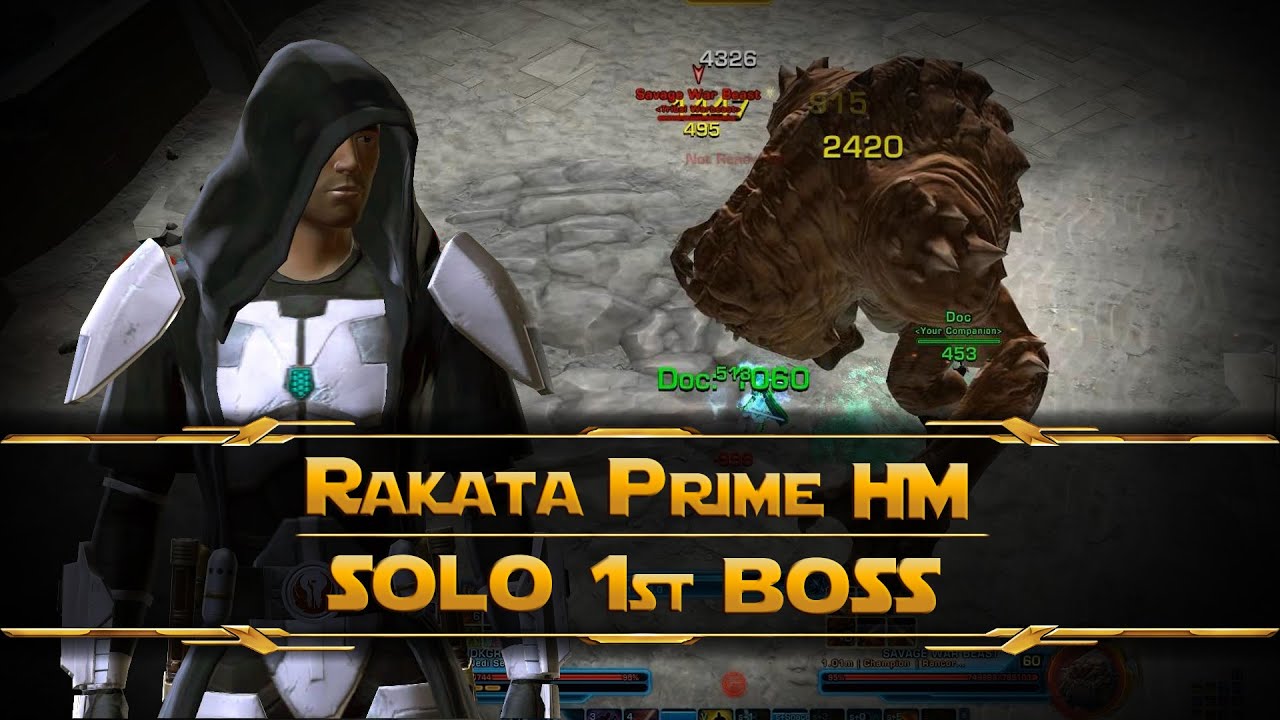 SWTOR - Rakata Prime - 1st boss solo [Hard Mode] - YouTube