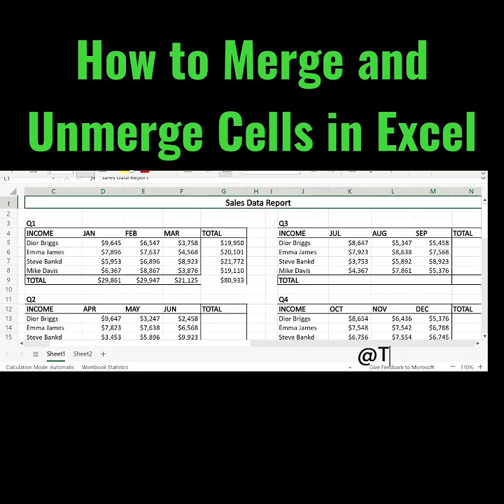 How to Merge and Unmerge Cells in MsExcel #excel #exceltips #shorts # ...