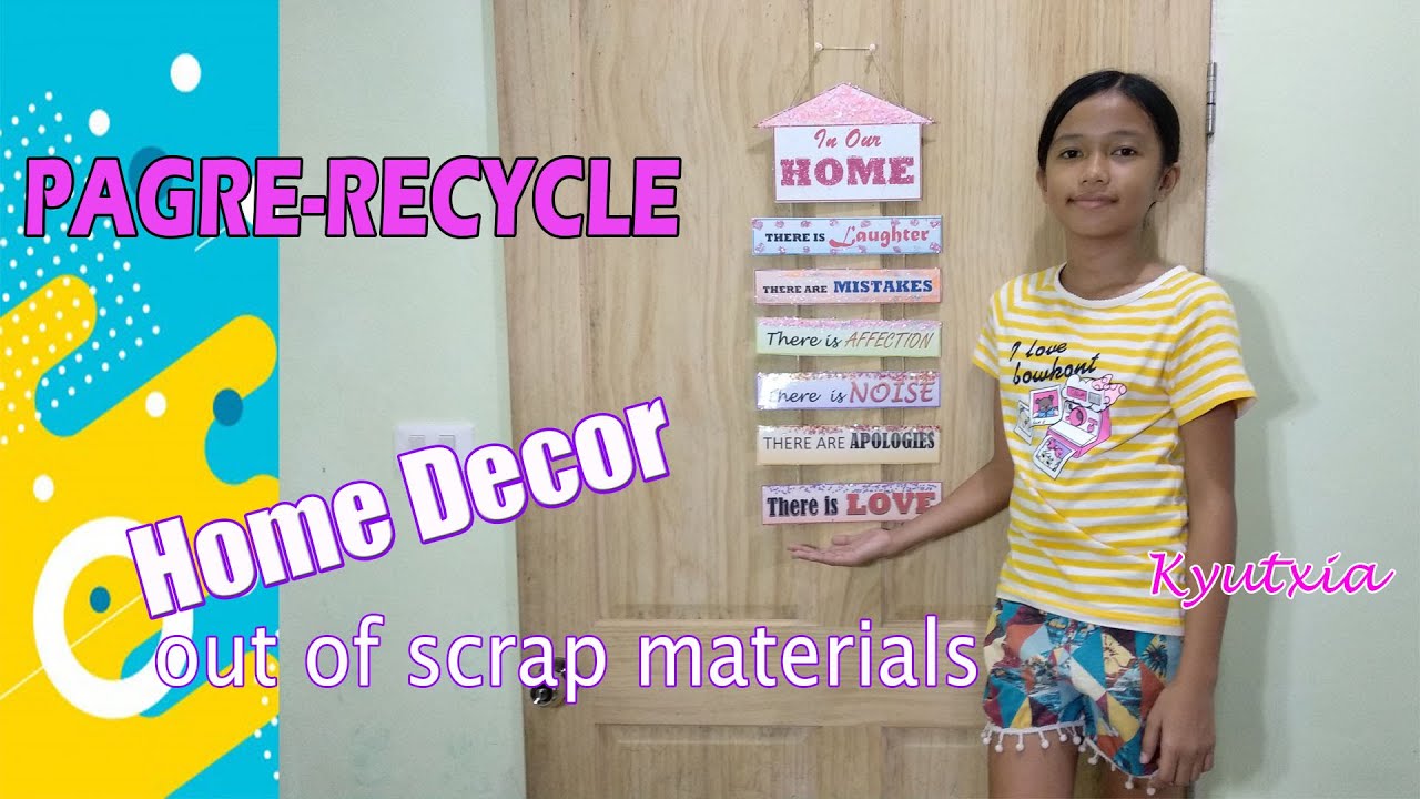 PAGRE-RECYCLE| Home decor out of scrap materials - YouTube