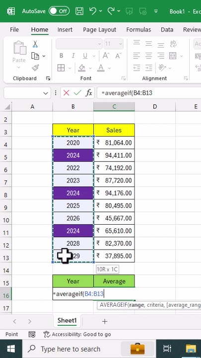 Interview Question #53 - How to use Averageif function in Excel - YouTube