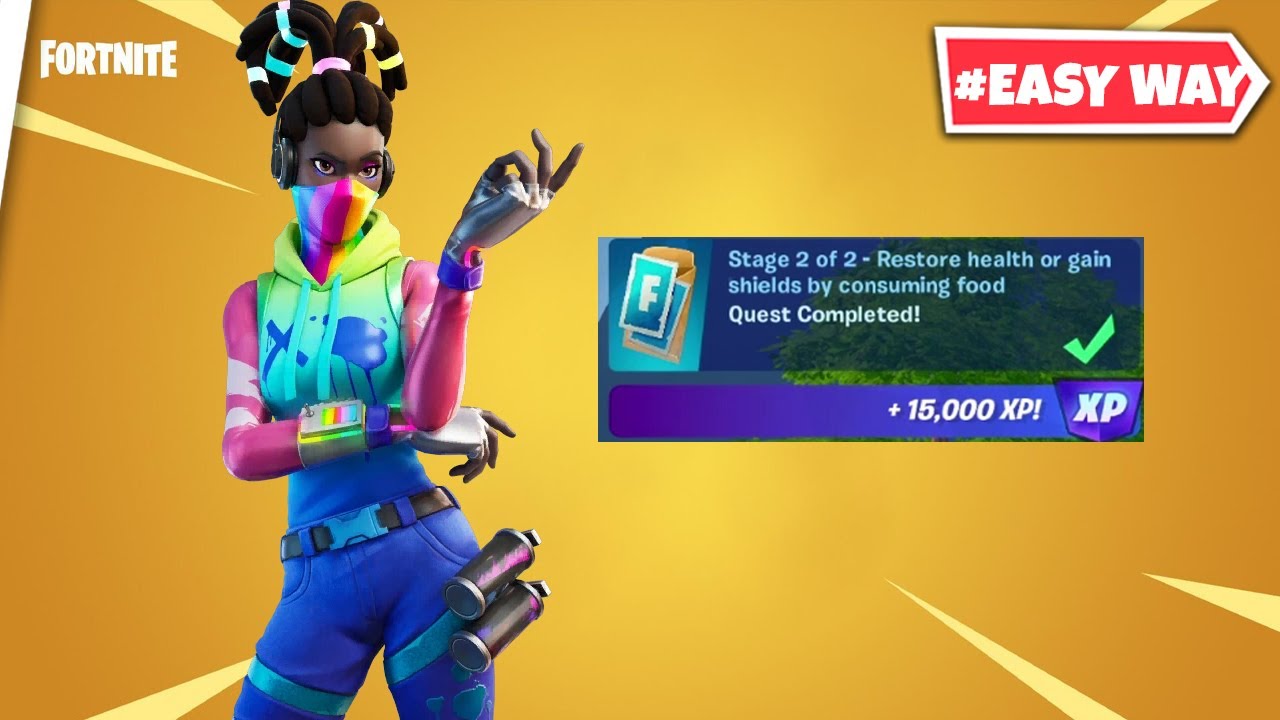 How to Restore health or gain shields by consuming food Fortnite | HUNT ...