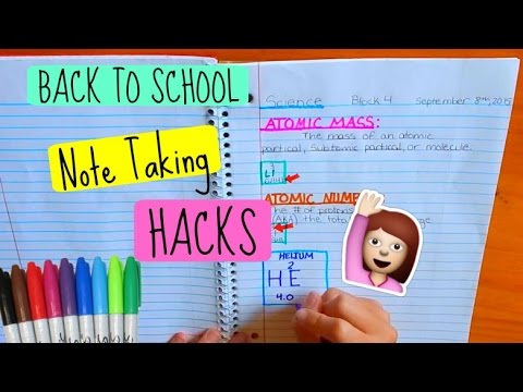 Back to School: Note Taking Hacks - YouTube