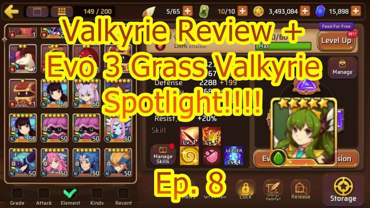 Monster Super League - Valkyrie Review + Grass Valkyrie Spotlight Ep. 8 ...