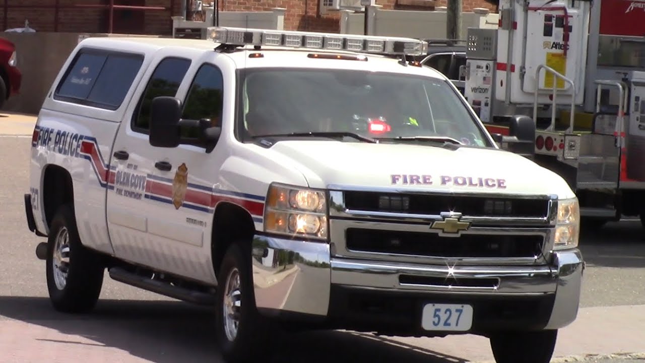 Glen Cove Vol. Fire Dept. Fire Police 527 responding - YouTube