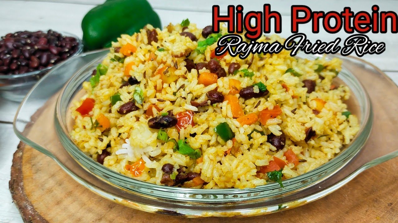 Rajma Fried Rice.High Protein Lunch In 5 Minutes. Healthy And Delicious ...