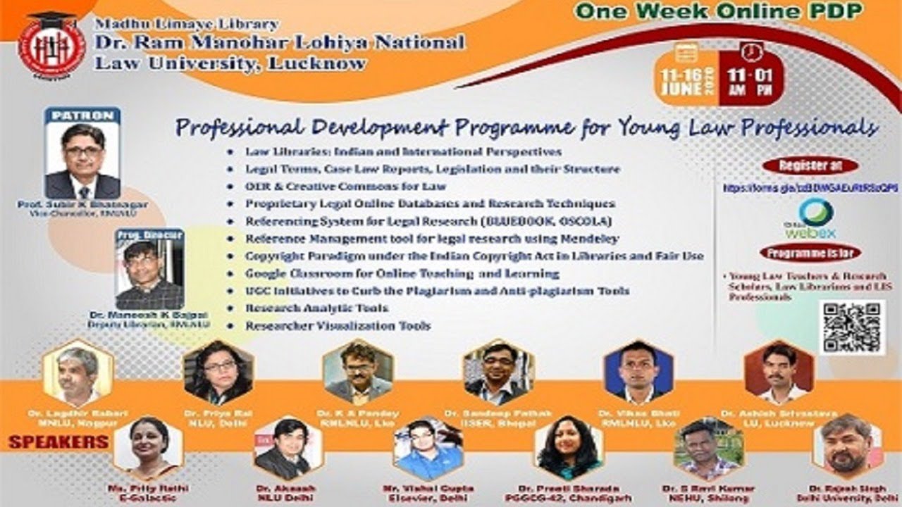 Day-1.National One Week Online PDP-2020 for Young Law Professionals ...