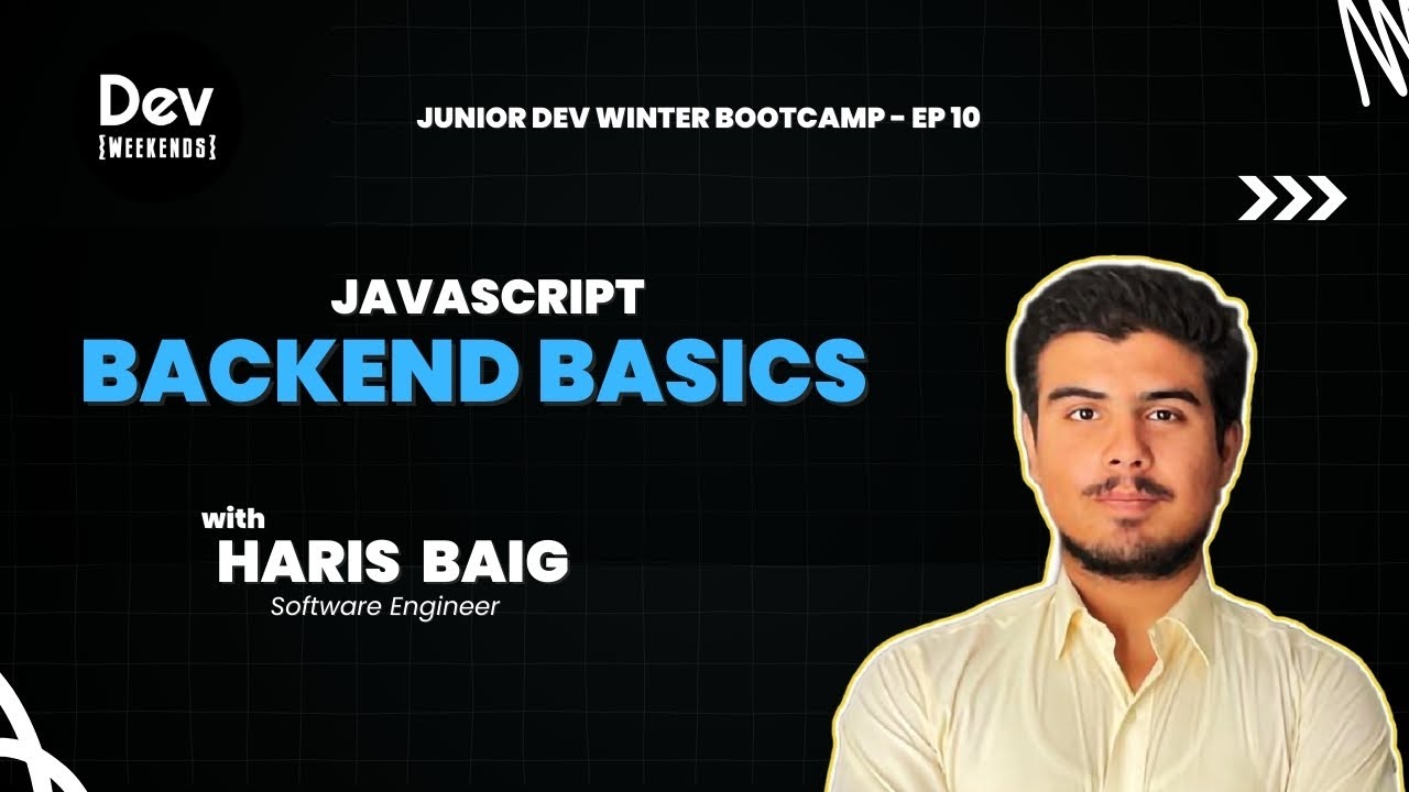 JavaScript Backend Basics | Episode 10 | Dev Weekends Junior Dev Winter ...