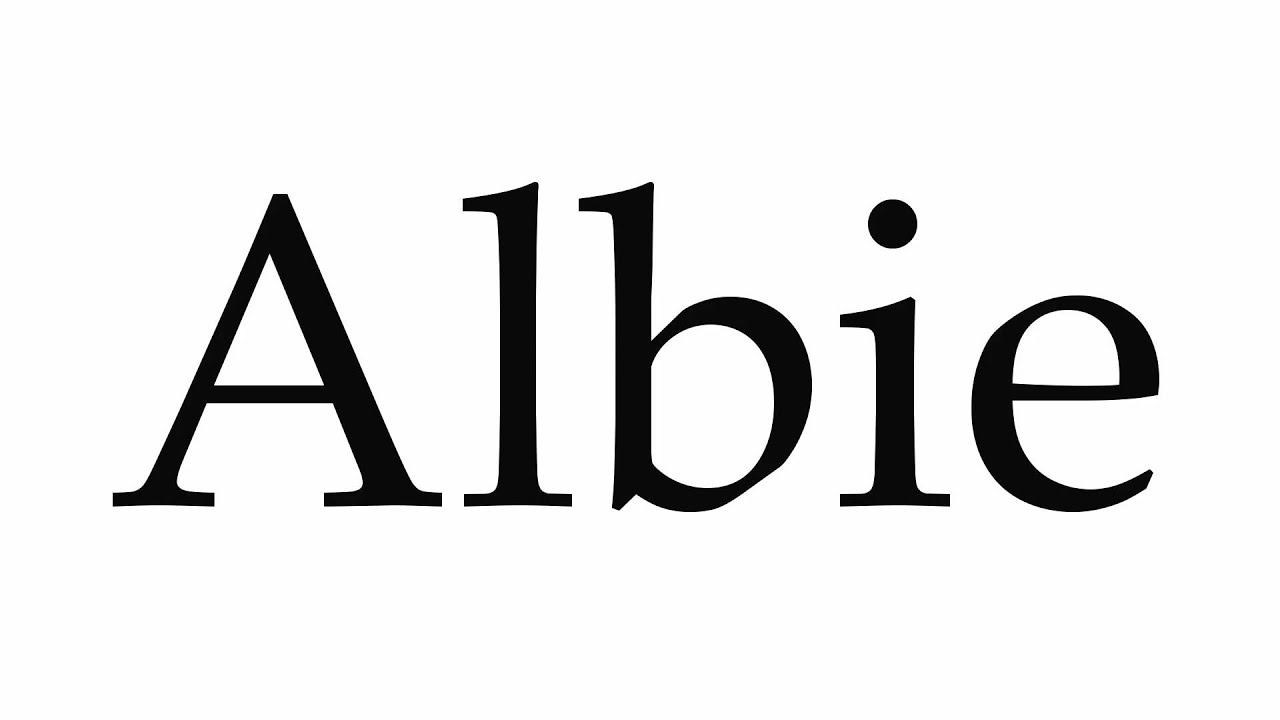 How to Pronounce Albie - YouTube