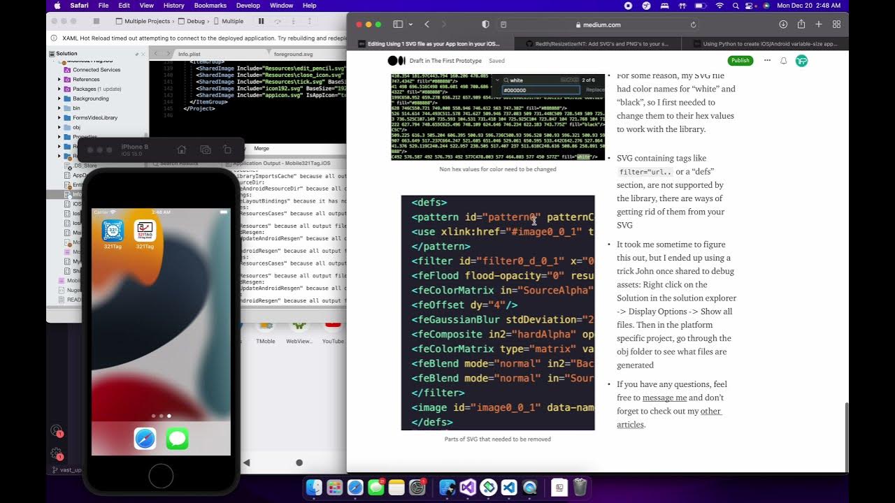 Using SVG file as App Icons in iOS & Android Xamarin apps using ResizetizerNT - YouTube