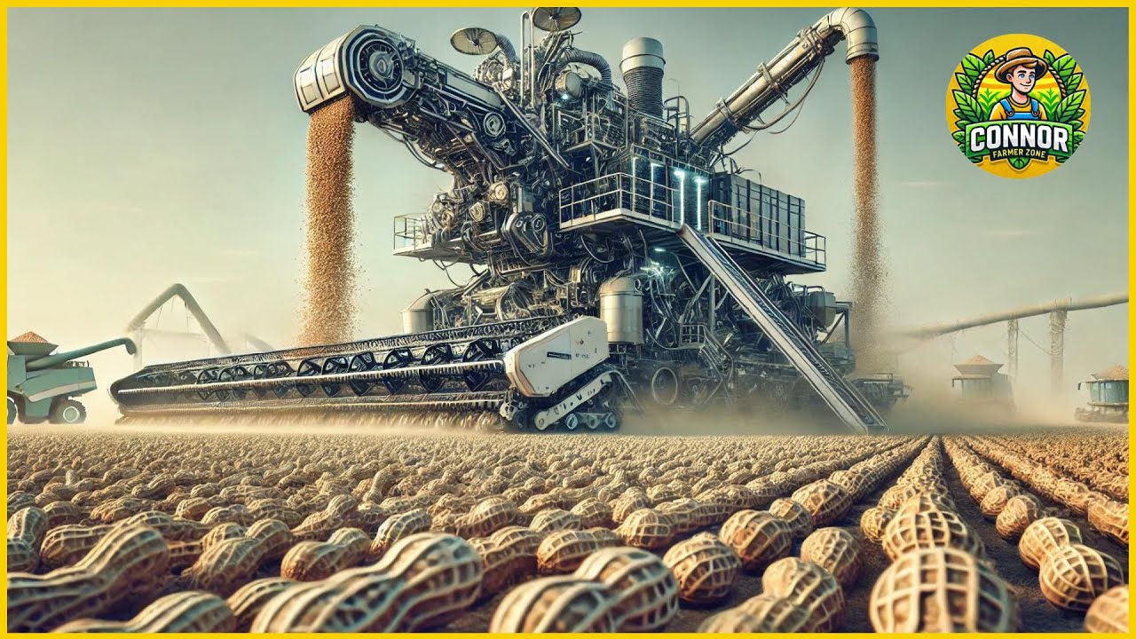 American Farmers Harvesting Millions of Tons of PEANUTS | Peanut Butter ...