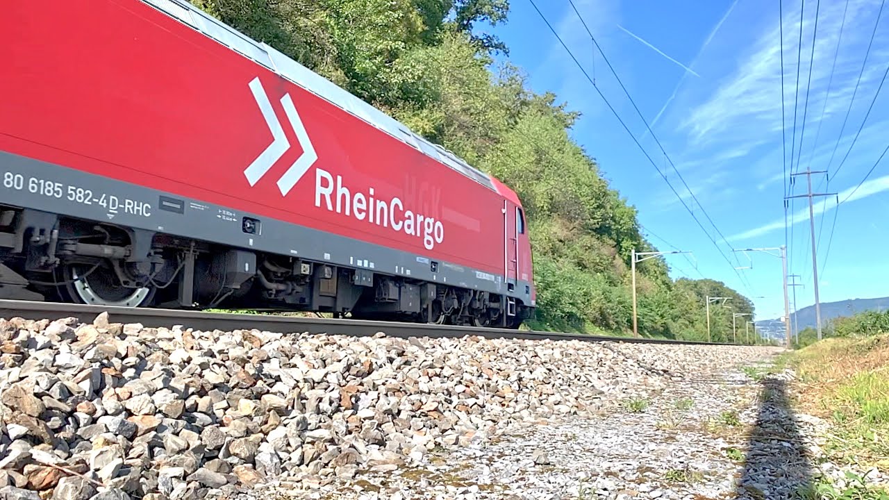 Rheincargo 185 582 in Frick CH - TRAINS IN SLOMO - YouTube