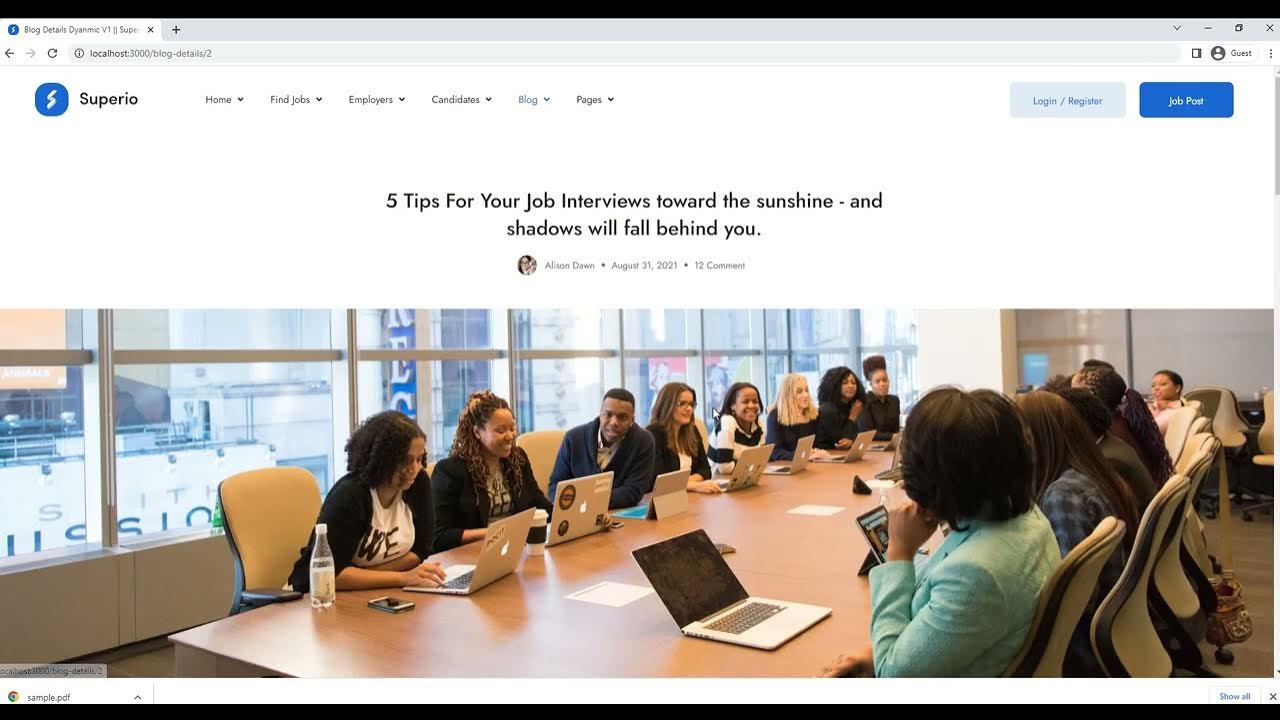 Superio – Job Board React NextJS Template Setup - YouTube