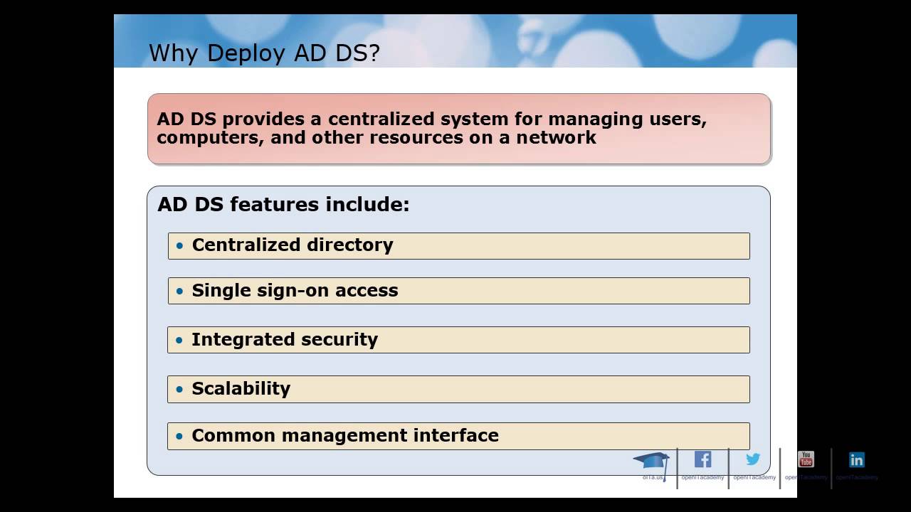 Why Deploy AD DS - YouTube