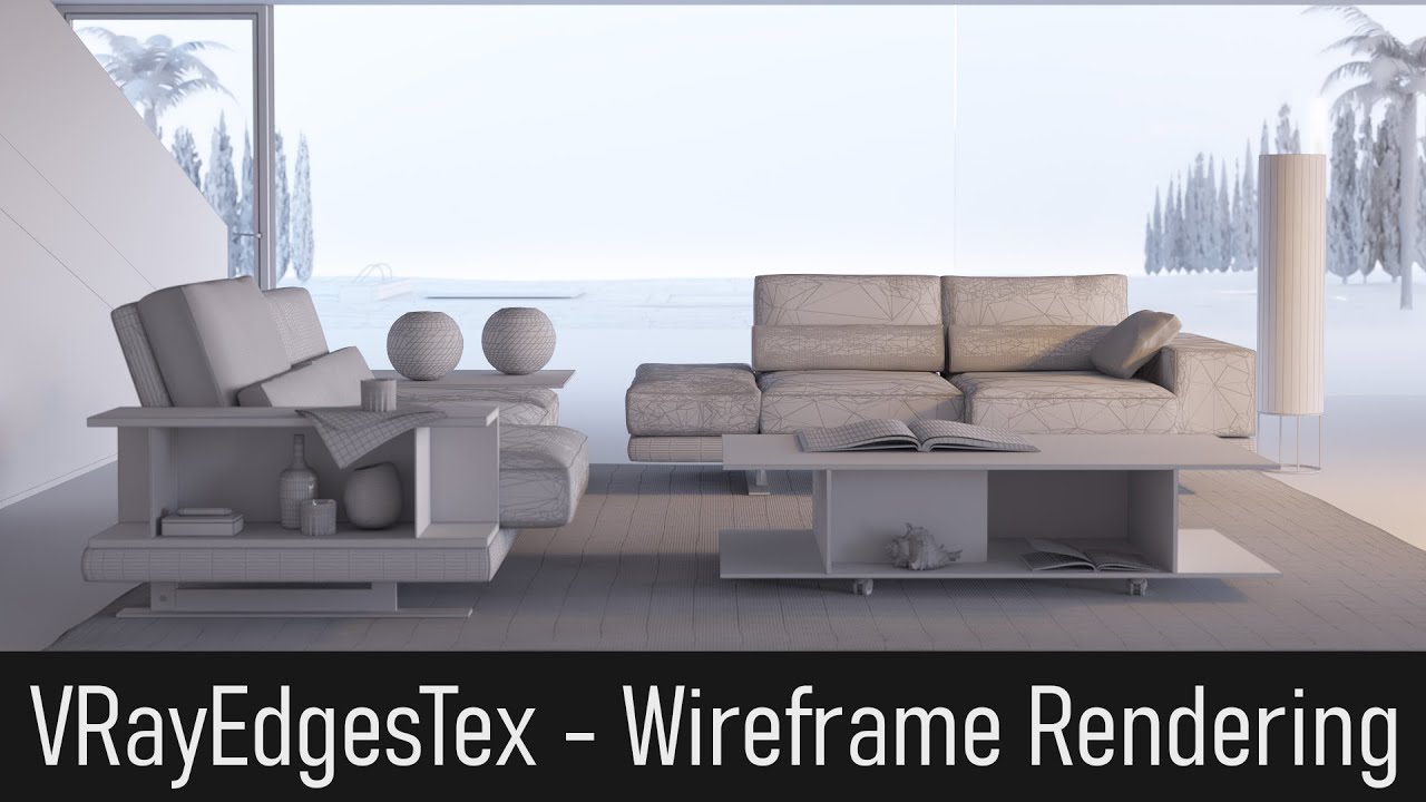 VRay 5 3DsMax | VRayEdgesTex | Wireframe Rendering - YouTube