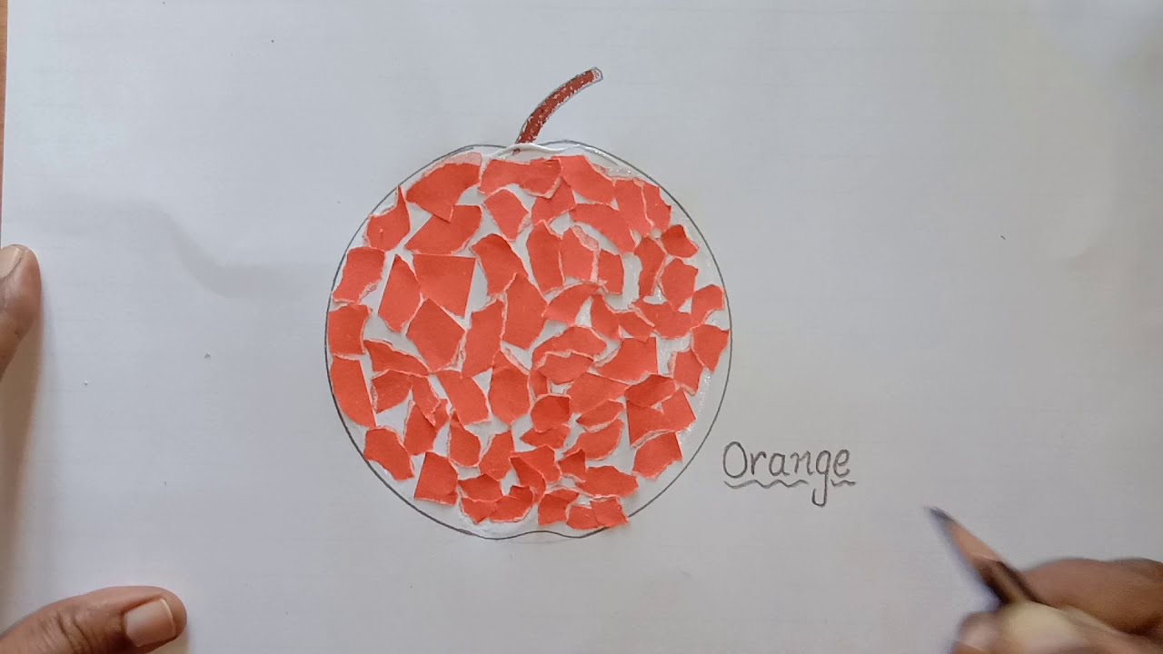 Orange By Paper Tearing And Pasting Activity paper Tearing And Pasting orange-by-paper-tearing-and-pasting-activity-paper-tearing-and-pasting