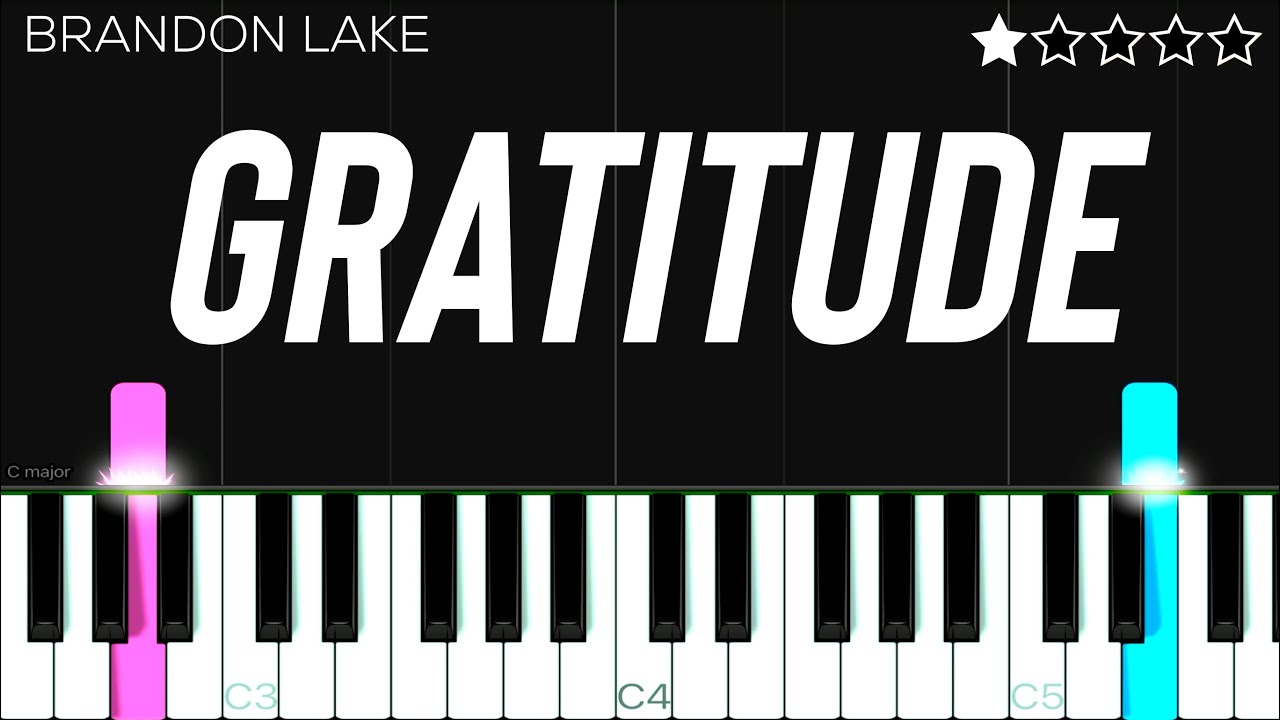 Bethel Music / Brandon Lake - Gratitude | EASY Piano Tutorial Chords ...