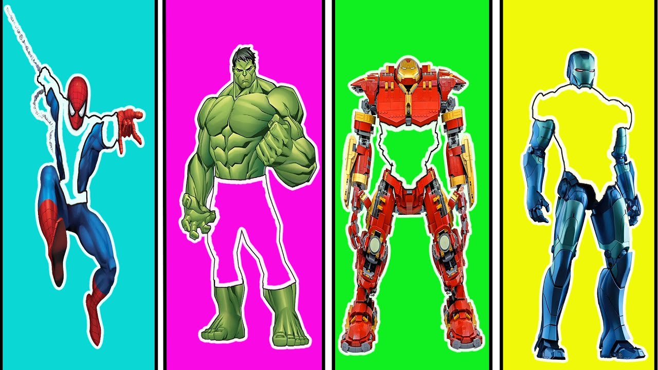 Match the Superhero! 🦸‍♂️💥 Spider-Man, Hulk, Iron Man or Hulkbuster? 🤔 ...