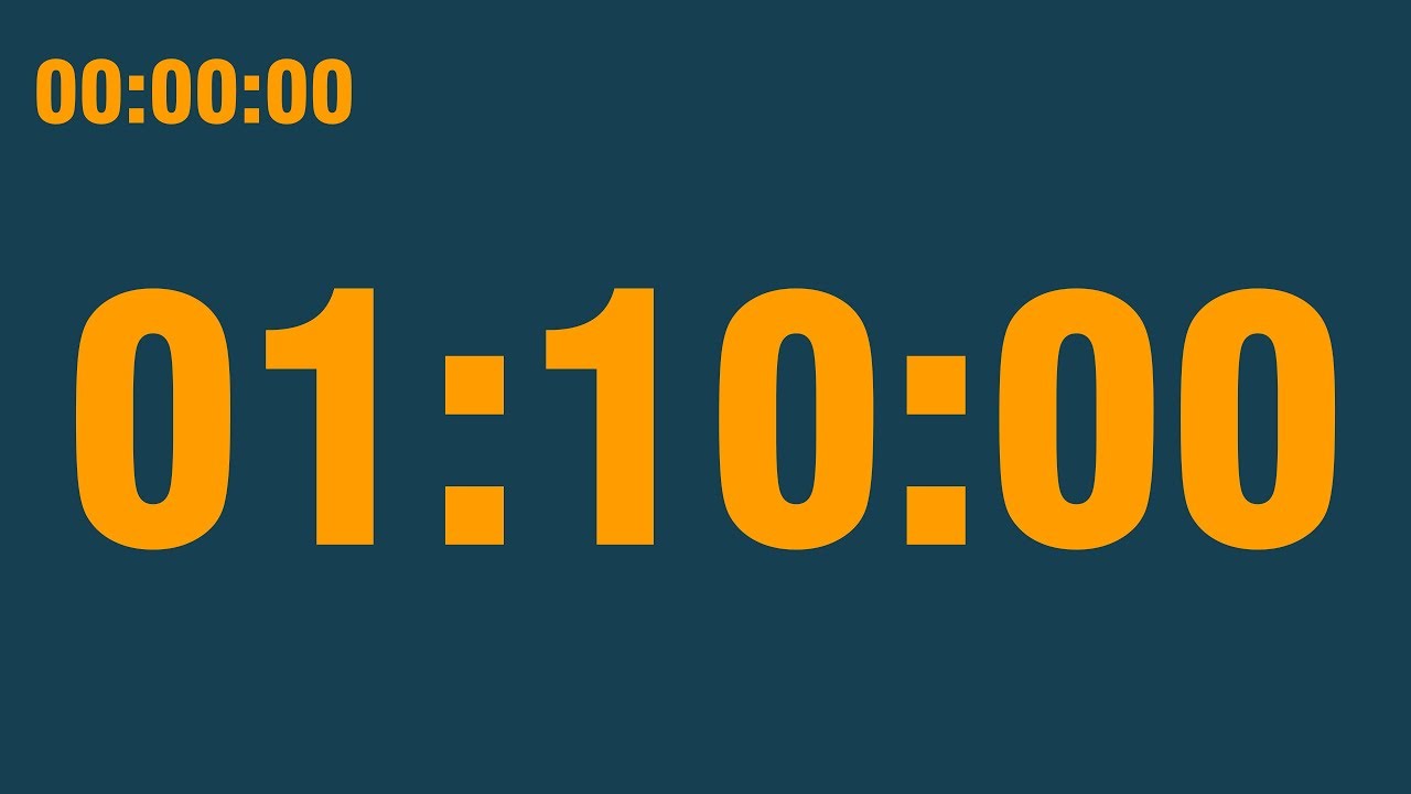 1 hour 10 minute timer (with end alarm, time elapsed and progress bar ...