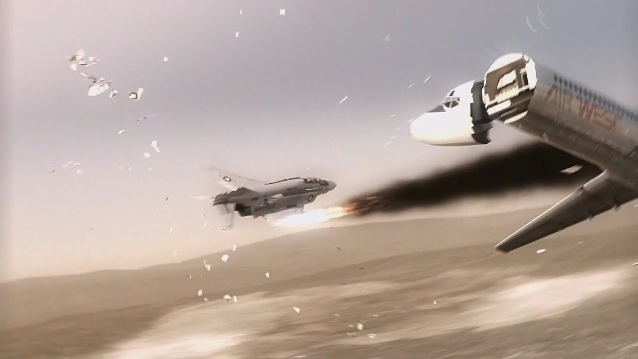 Hughes airwest flight 706 crash animation - YouTube
