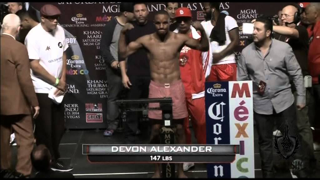 Amir Khan vs Devon Alexander WEIGH-IN - YouTube