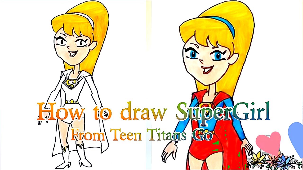 EZ DRAW | Easy to Draw | Drawing for Kids | How to draw Super Girl from ...
