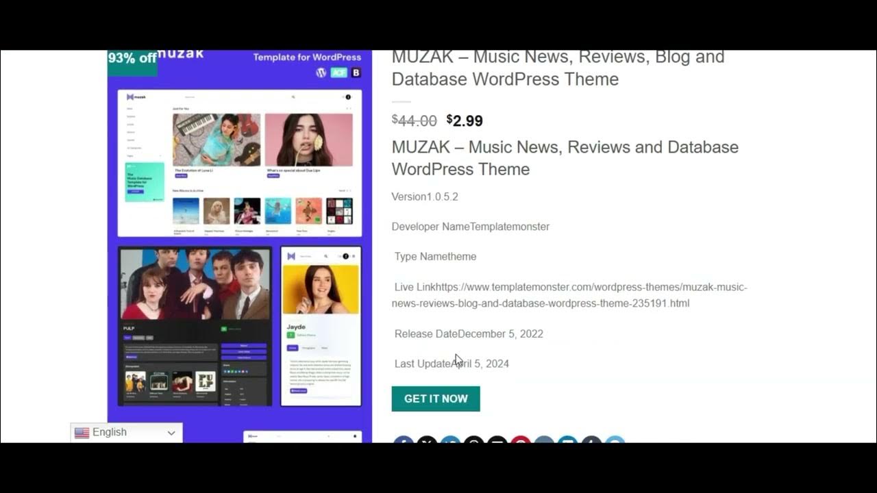 MUZAK – Music News, Reviews, Blog and Database WordPress Theme 2.99 $ Only - YouTube